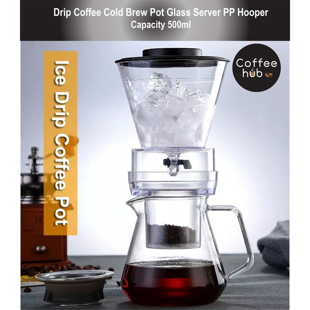 (READY STOCK)Coffee Ice Drip Pot Cold Brew Coffee Maker Glass Server I ...