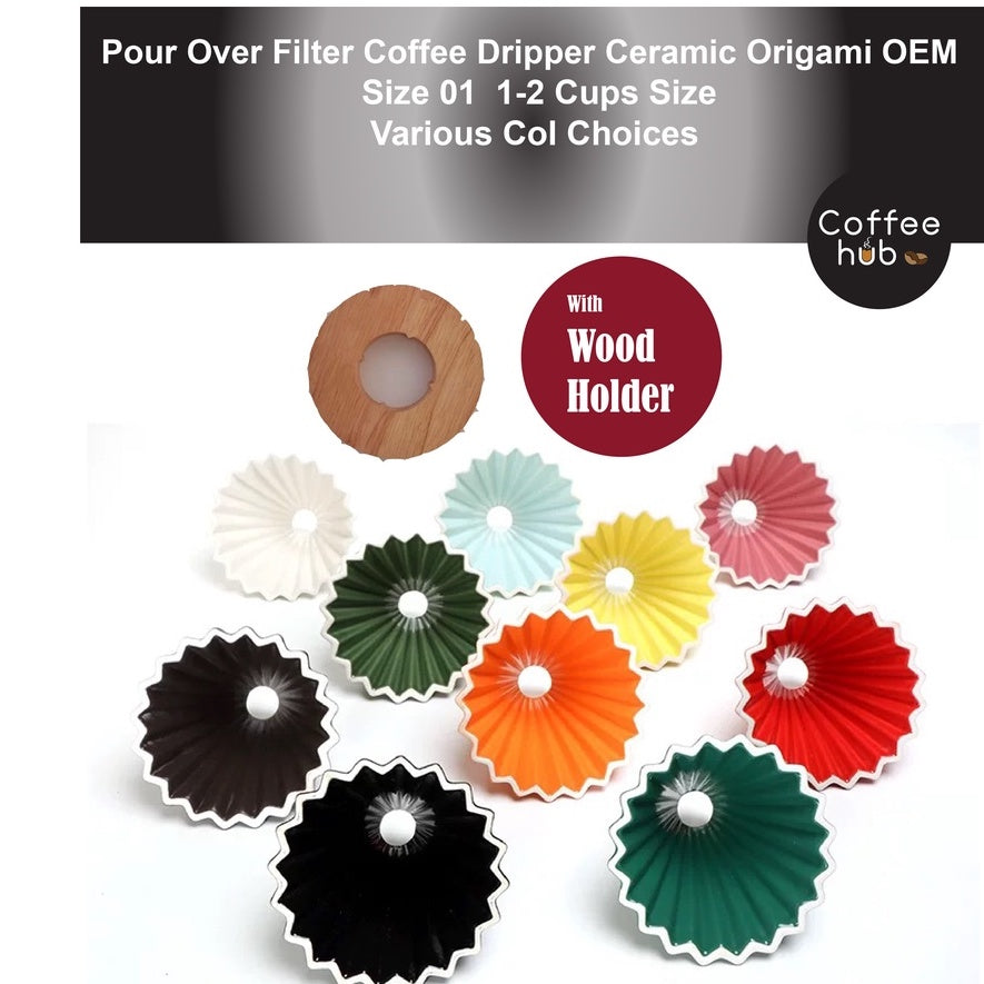 (READY STOCK)Coffee Filter Dripper Origami Japan Inspired Ceramic with ...