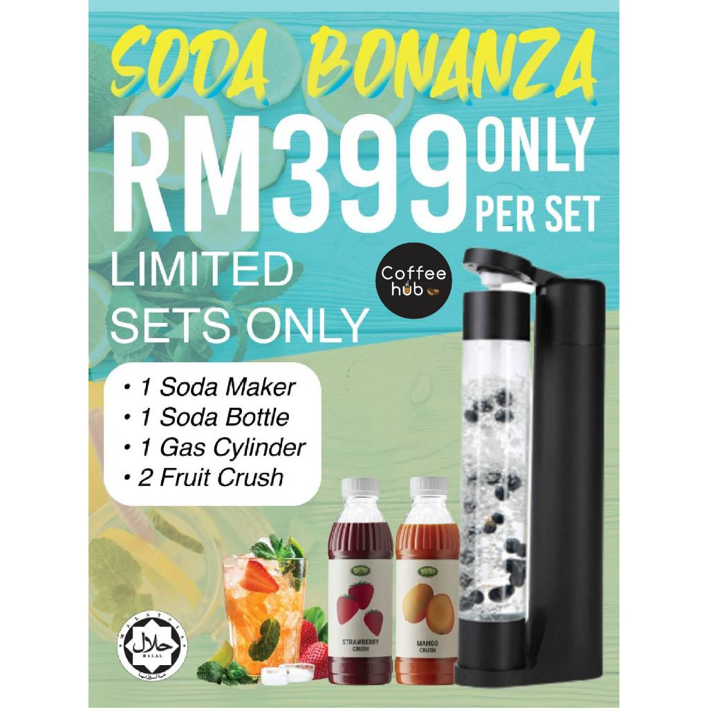 (Ready Stock)Soda Maker Sparkling Water Halal CO2 Tank Carbonated Wate ...